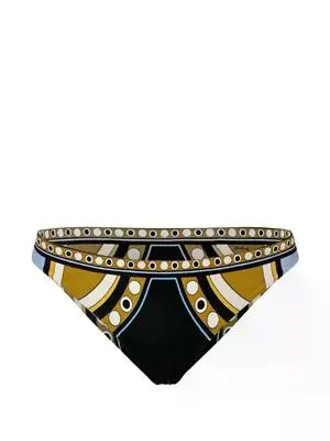 La DoubleJ Sanctuary Print Bikini Bottoms - Black