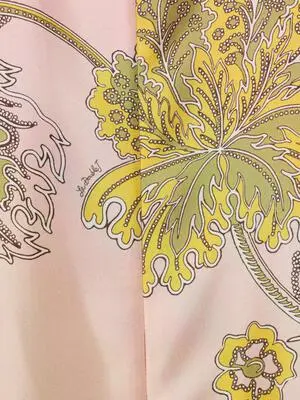 La DoubleJ Swing Dress In Swathe Motif Silk Twill