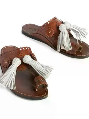 La DoubleJ Sandy Slides With Tassels