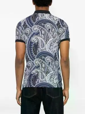 JOHNNY LAMBS Paisley-print Polo Shirt