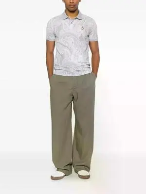 JOHNNY LAMBS Paisley-pattern Polo Shirt
