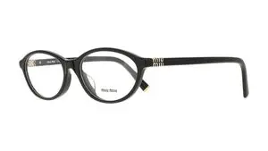 Miu Miu Oval Full Rim Eyeglasses - Black