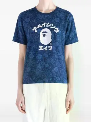A BATHING APE Floral-print Logo-print T-shirt