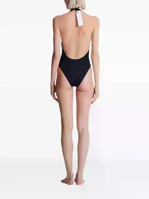 Balmain Two-tone Halterneck Swimsuit