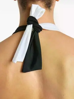 Balmain Two-tone Halterneck Swimsuit
