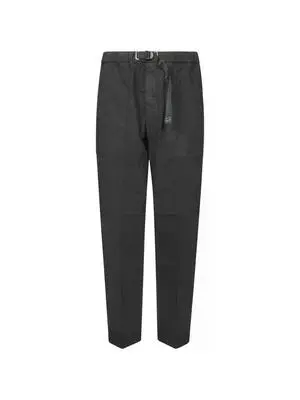 WHITE SAND Belted Ripstop Trousers - Black
