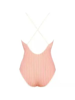 ERES V-neckline Striped Swimsuit