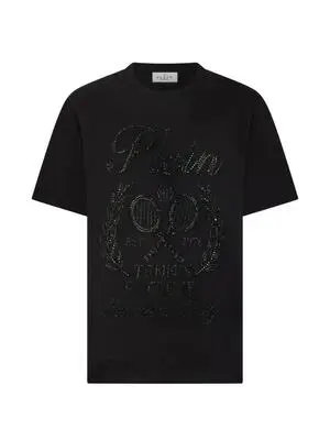 Philipp Plein Rhinestone-embelished Round-neck T-shirt - Black