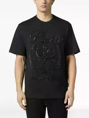 Philipp Plein Rhinestone-embelished Round-neck T-shirt - Black