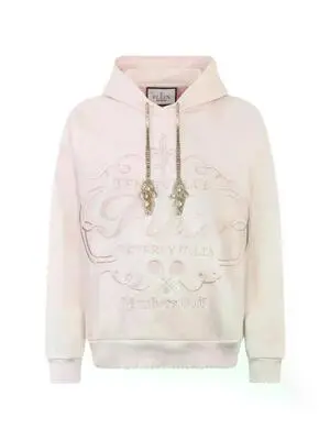Philipp Plein Crystal-embellished Logo Hoodie - Pink