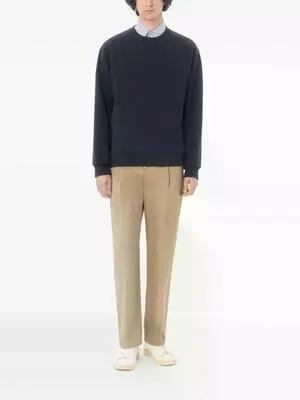Valentino Garavani Cotton Sweatshirt With Vlogo Embroidery - Blue