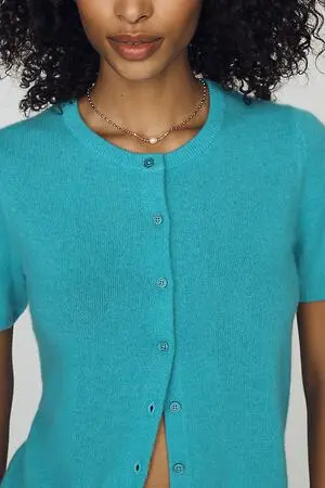 Anthropologie Pearl Solo Necklace - Silver