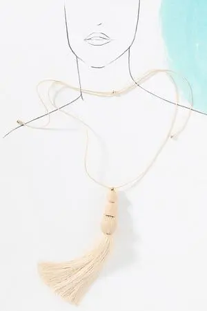 Anthropologie Large Tassel Pendant Necklace