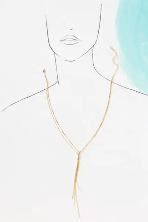 Anthropologie Fringe Y-neck Necklace