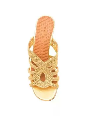 Chie Mihara Beloni Woven Metallic Sandals