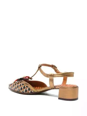 Chie Mihara Heleni Floral-appliqué T-bar Pumps