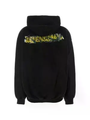Balenciaga Cocoon Logo-print Zip-up Hoodie