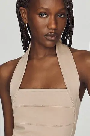 Anthropologie Ponte Bandage Halter Top - Camel