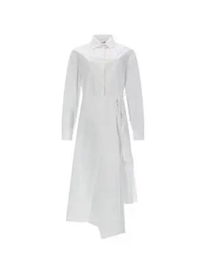 MSGM Asymmetric Hem Wrap-style Dress