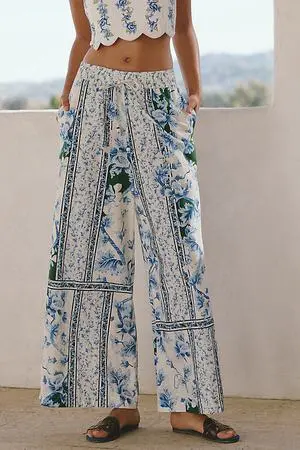 Agua Bendita Winter Ivy" Wide-leg Pants