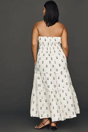 THE SOMERSET COLLECTION BY ANTHROPOLOGIE Strapless Midi Dress - Neutral Pattern