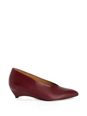 JIL SANDER Pointed-toe Leather Pumps - Red