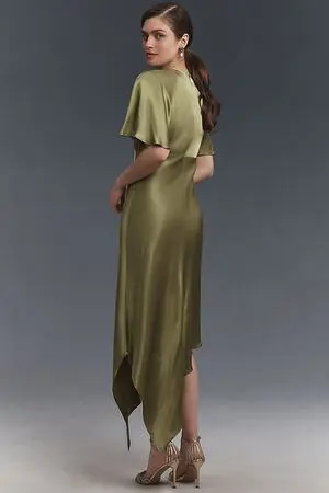 MARE MARE Asymmetrical Maxi Slip Dress