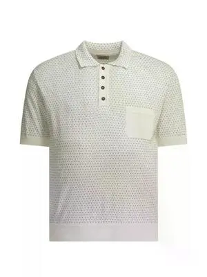 RAKKI Micro-patterned Chest-pocket Polo Shirt