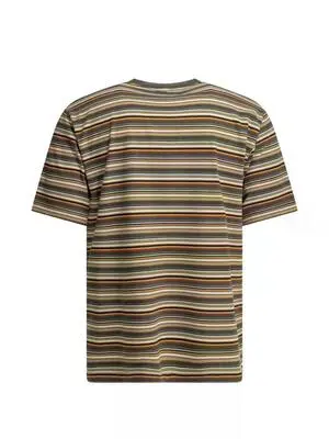 BEAMS Striped Chest-pocket T-shirt