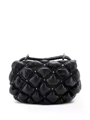 Valentino Garavani Spikeme Flap Bag Quilted Leather Small Crossbody Bag - Black