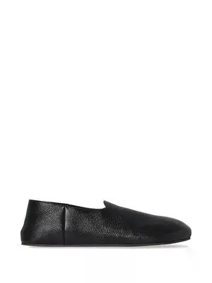THE ROW Grained Leather Slippers