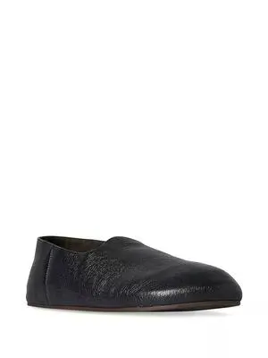 THE ROW Grained Leather Slippers