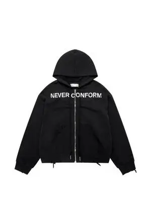 Matieres Fecales Distressed Slogan-print Hoodie