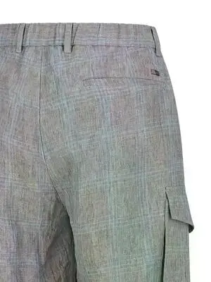 Herno Plaid Pattern Cargo Shorts