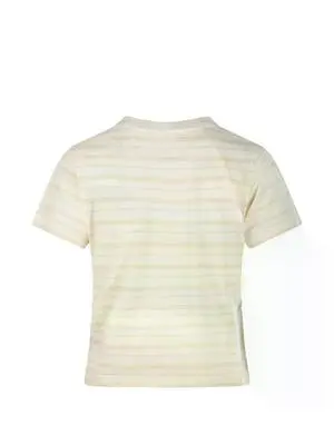 Maison Kitsuné Striped Logo-embroidered T-shirt