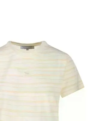 Maison Kitsuné Striped Logo-embroidered T-shirt