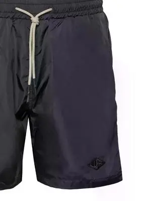 LOW BRAND Logo Patch Drawstring Swim Shorts