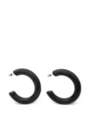 NEEKA STUDIOS Big Bold Hoop Earrings - Black