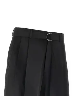 CMMN SWDN Belted Pleated Shorts - Black