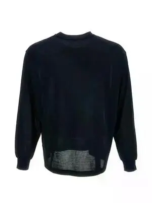 KAPTAIN SUNSHINE Long Sleeve Ribbed Sweater - Blue