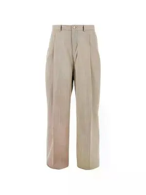 CMMN SWDN Pleated Twill-weave Trousers - Grey