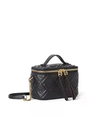 Fendi Ff-embossed Leather Make-up Bag - Black