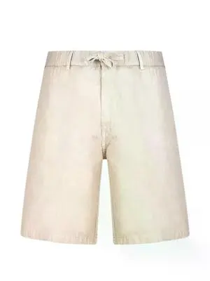 BRIGLIA 1949 Beige Slub Texture Drawstring Waist Shorts - Neutrals