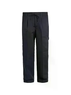 PT TORINO Pleated Drawstring Trousers - Black