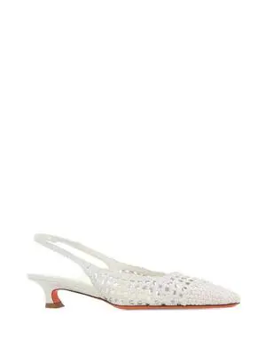 Santoni Woven Slingback Pumps