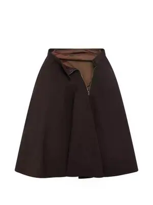 AUGUST BARRON A-line Pleated Skirt - Brown