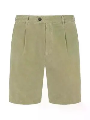 PT TORINO Corduroy Pleated Shorts - Green