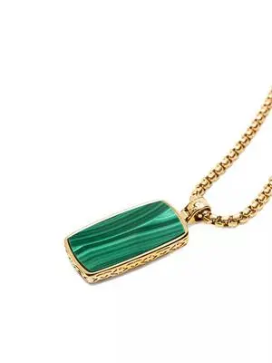 NIALAYA JEWELRY Malachite Dog Tag Necklace