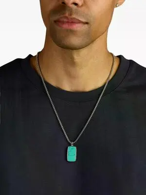 NIALAYA JEWELRY Tone Turquoise Dog Tag Necklace