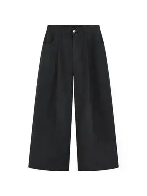 Comme Des Garçons Pleated Wide-leg Trousers - Black